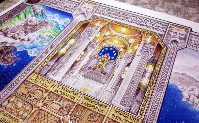 The Song of Durin – Embellished Art Print, Moria Dwarves, J. R. R ...
