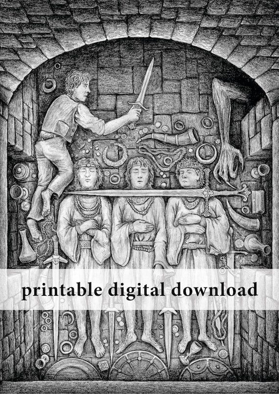 In the Barrow PRINTABLE Art Fantasy Illustration J. R. R. | Etsy