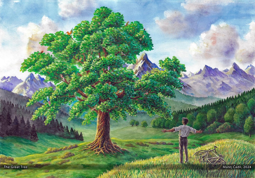 The Great Tree – Signed Art Print - Tolkien Art, Illustration Fantasy ...