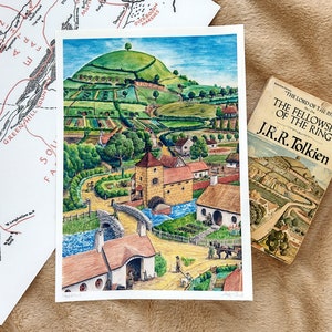 Hobbiton of Old – Signed Art Print - Tolkien Art, Original Illustration ...