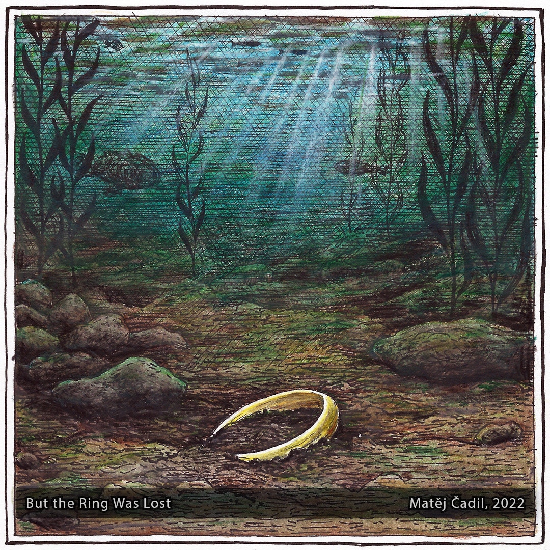 But the Ring Was Lost Art Print, Fantasy Illustration, J. R. R. Tolkien ...