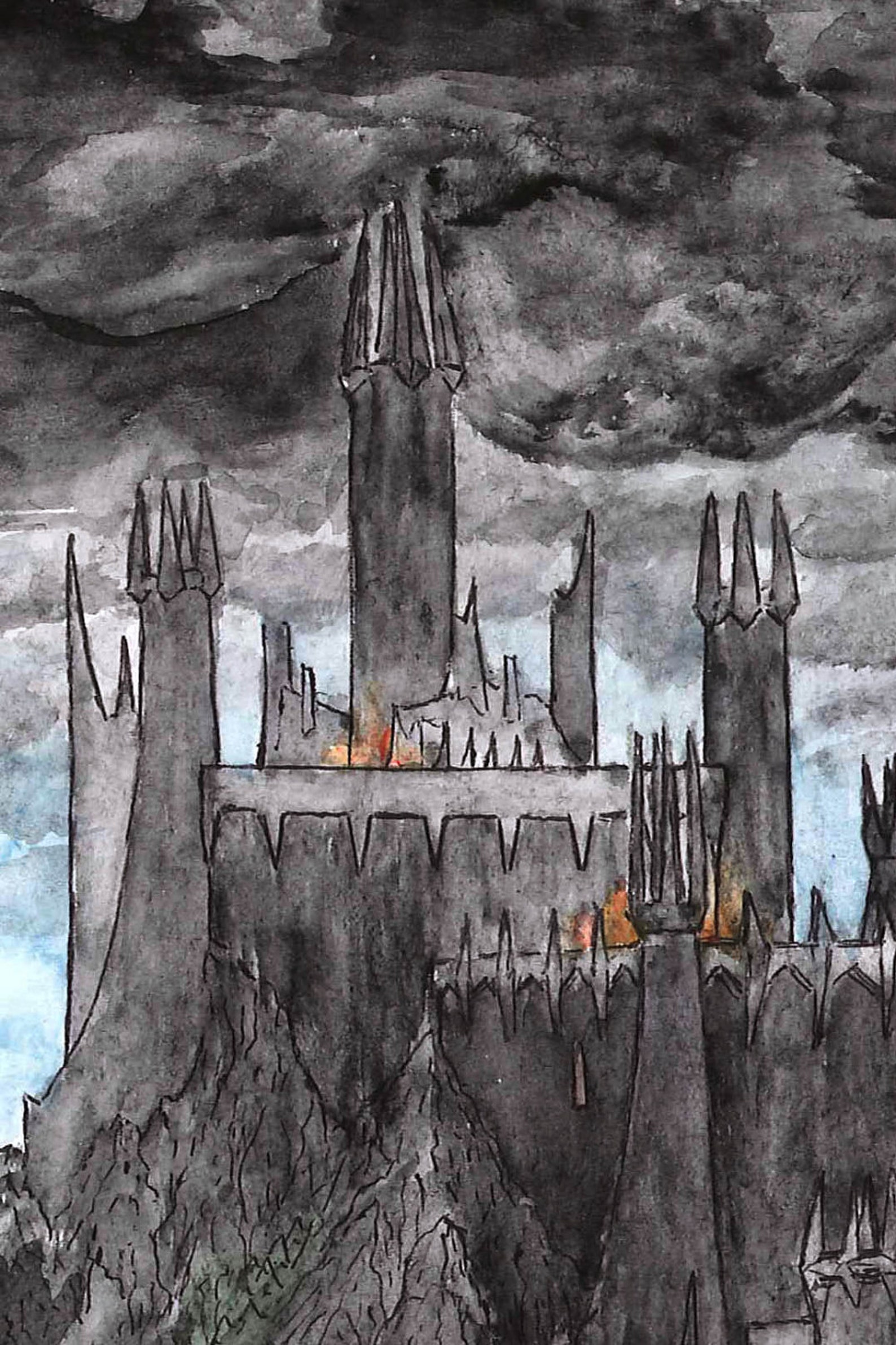 Dol Guldur Art Print Fantasy Illustration J. R. R. - Etsy