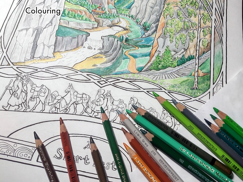 A Short Rest – PRINTABLE Colouring Page | J. R. R. Tolkien | Colouring ...