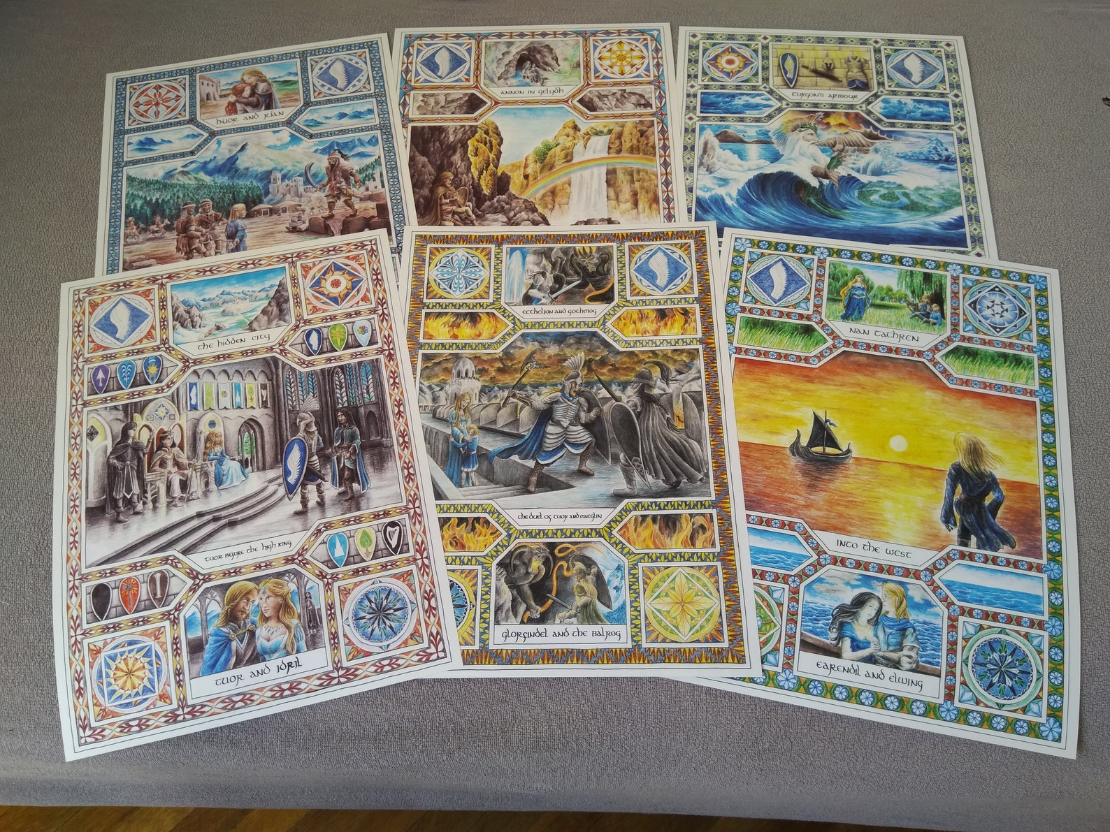 Tale of Tuor A Set of Six Art Prints Fantasy Illustration - Etsy