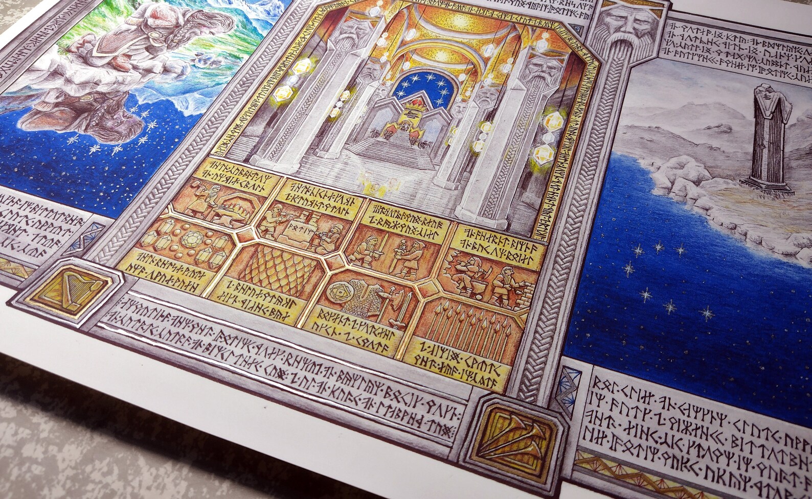 The Song of Durin – Embellished Art Print, Moria Dwarves, J. R. R ...