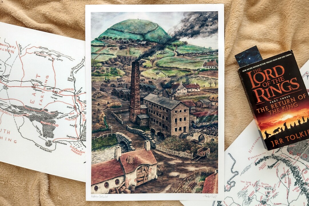 Hobbiton Befouled Signed Print Tolkien Art Fantasy Illustrations Art ...