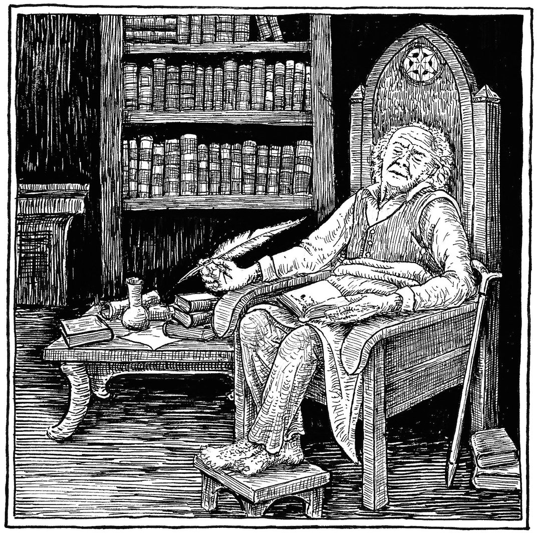Bilbo in Rivendell Art Print, Fantasy Illustration, J. R. R. Tolkien ...