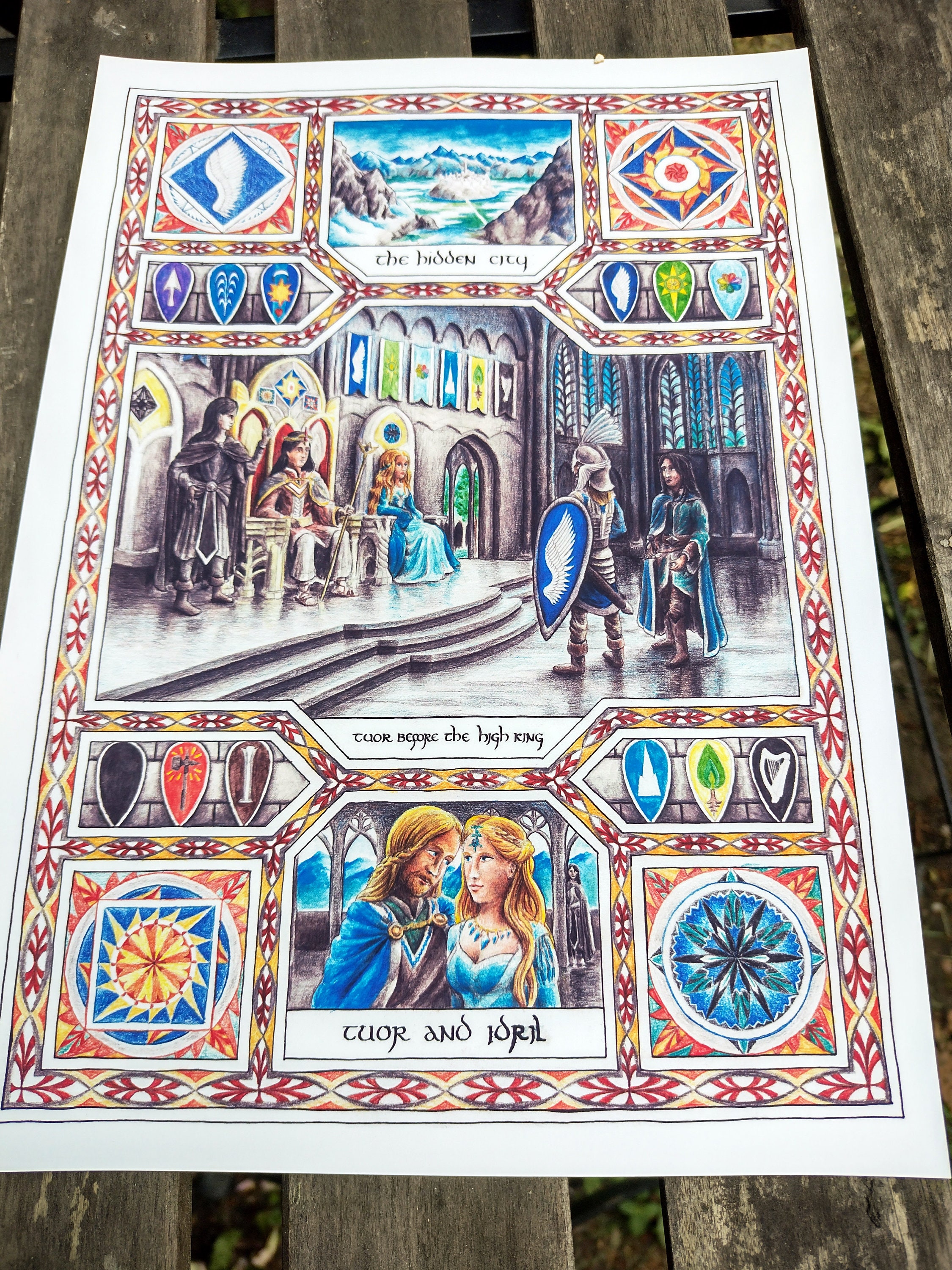 Tuor Coming to Gondolin Art Print Fantasy Illustration J. - Etsy Canada