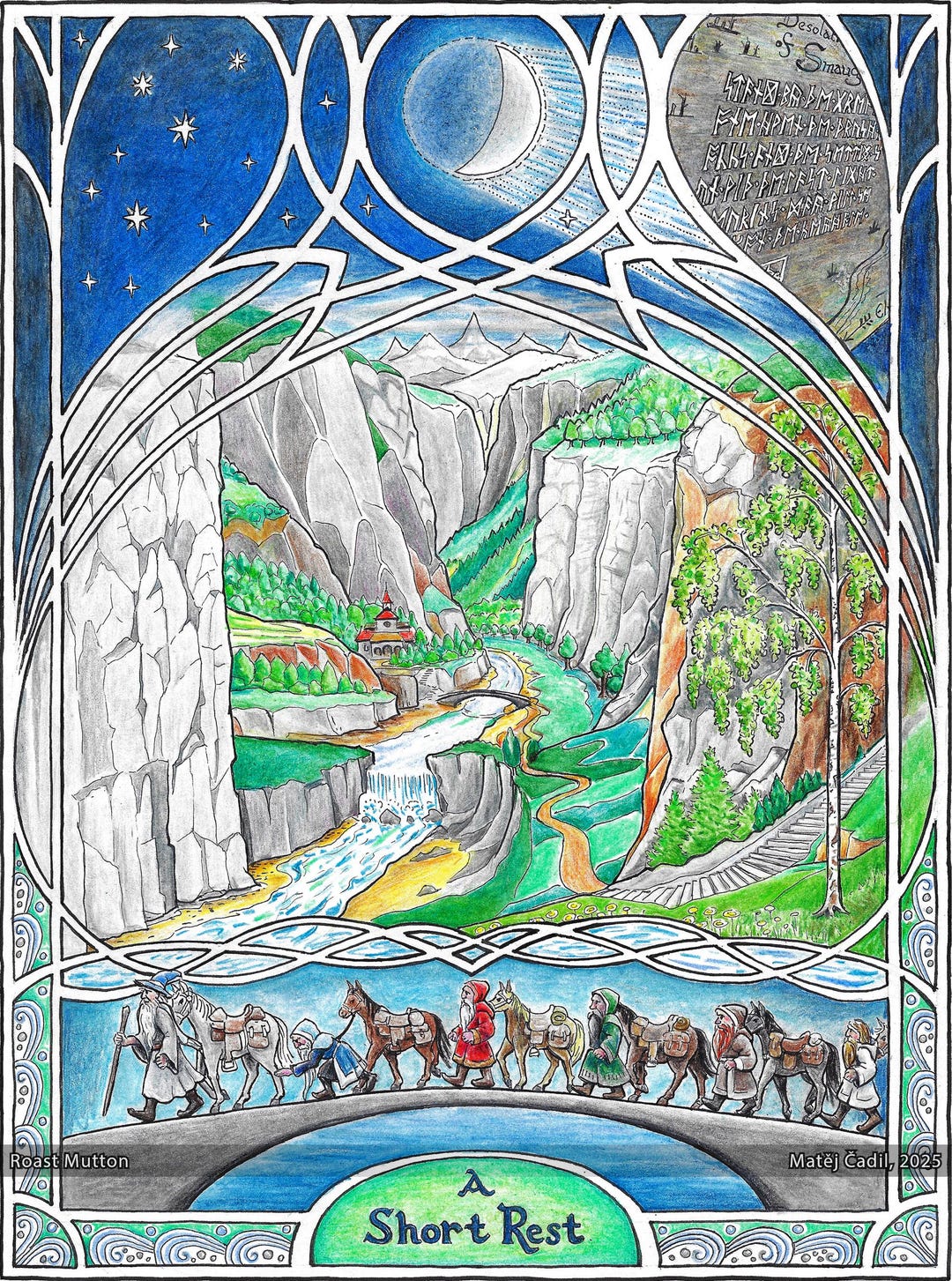 A Short Rest – Signed Art Print - the Hobbit, Tolkien Art, Fantasy ...