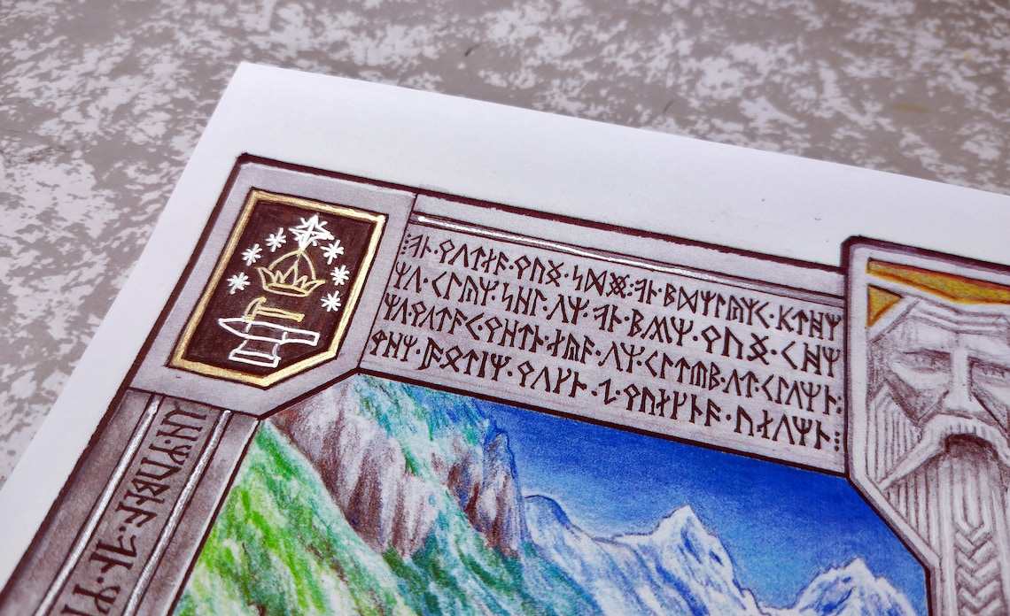 The Song of Durin – Embellished Art Print, Moria Dwarves, J. R. R ...