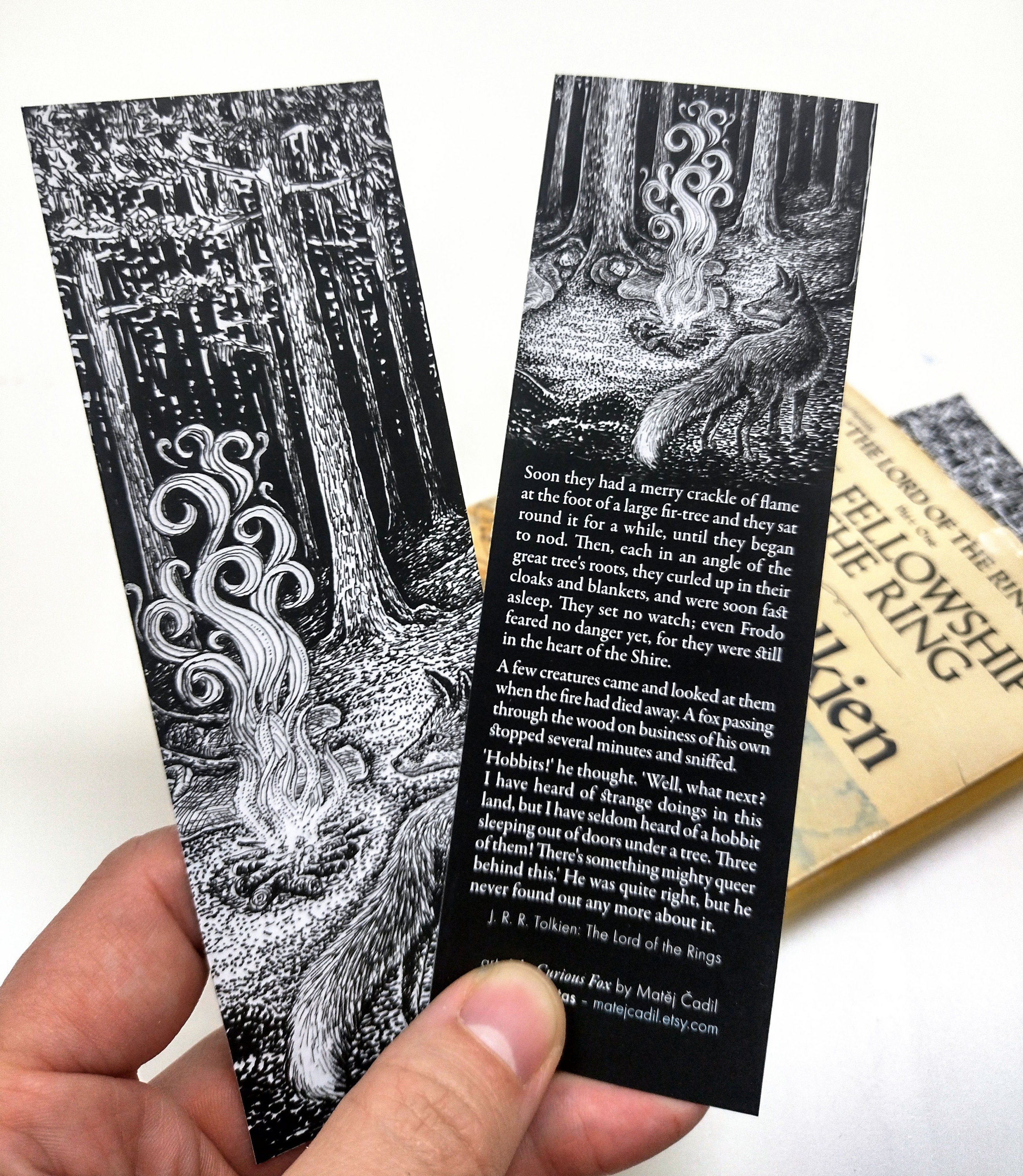 The Curious Fox J. R. R. Tolkien Bookmark Lord of the - Etsy