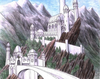 Dol Guldur Art Print, Fantasy Illustration, J. R. R. Tolkien, Lord of ...