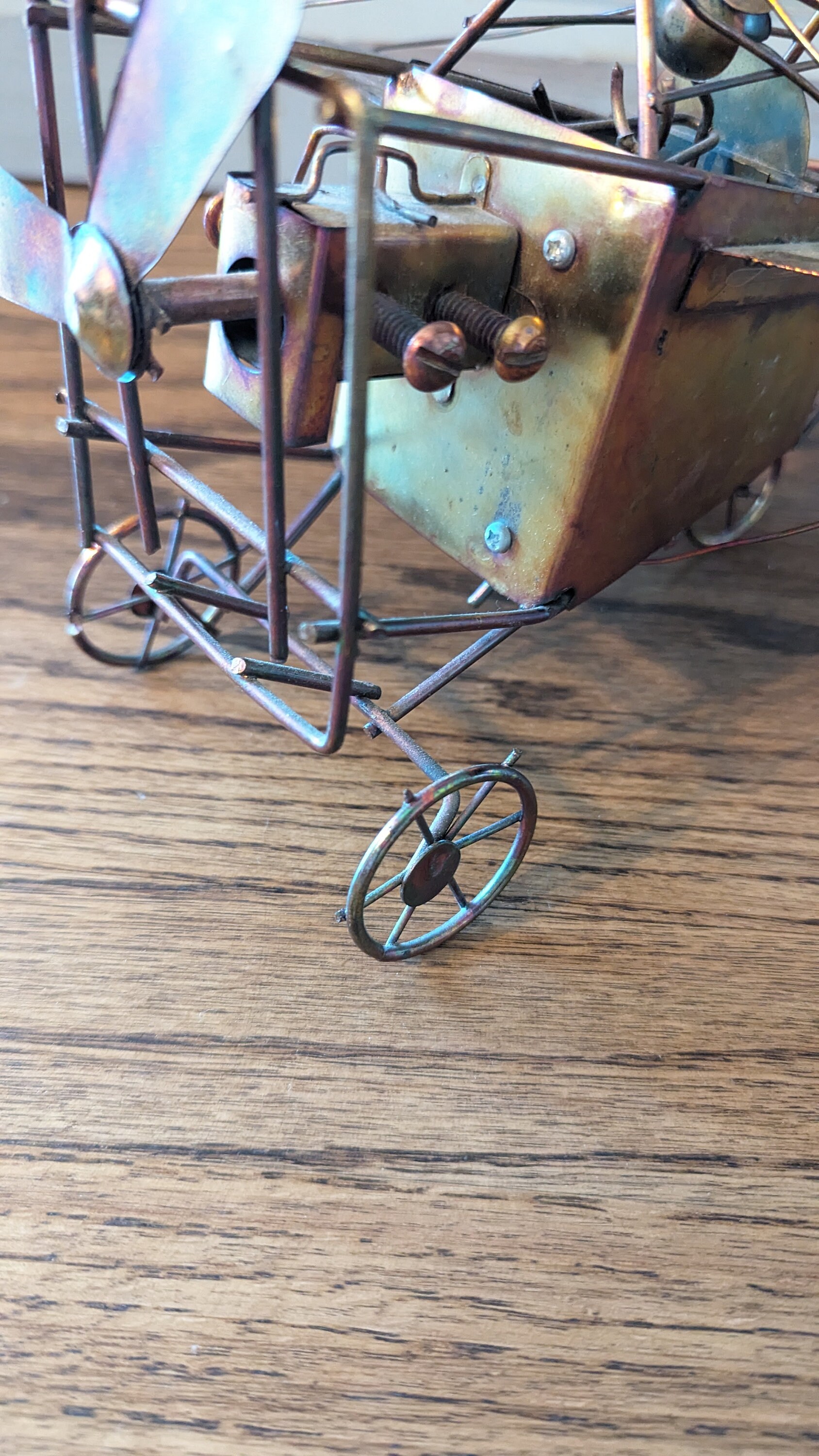 Vintage Style Copper/brass Airplane/bi-plane Figurine & Music Box - Etsy