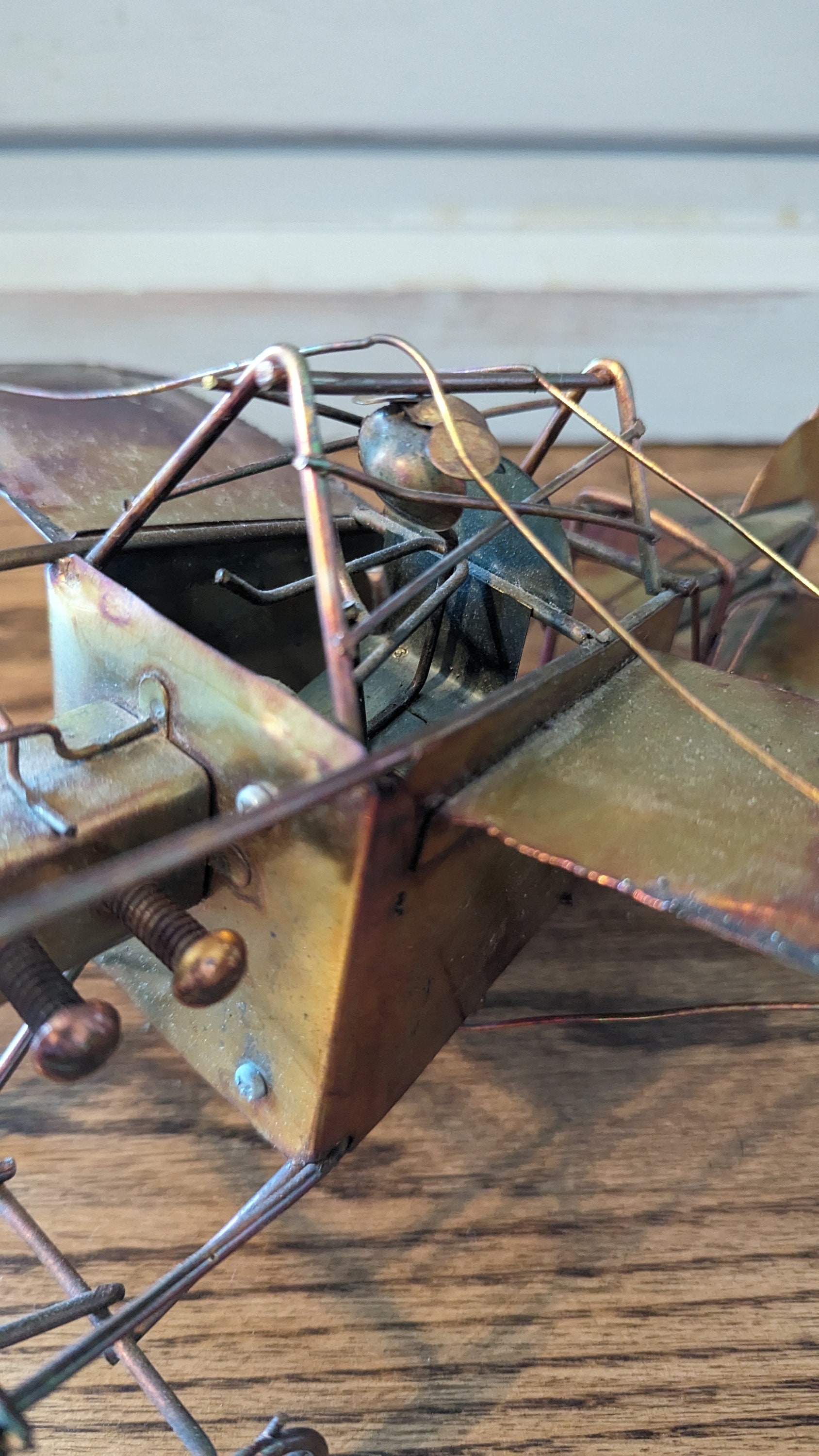 Vintage Style Copper/brass Airplane/bi-plane Figurine & Music Box - Etsy