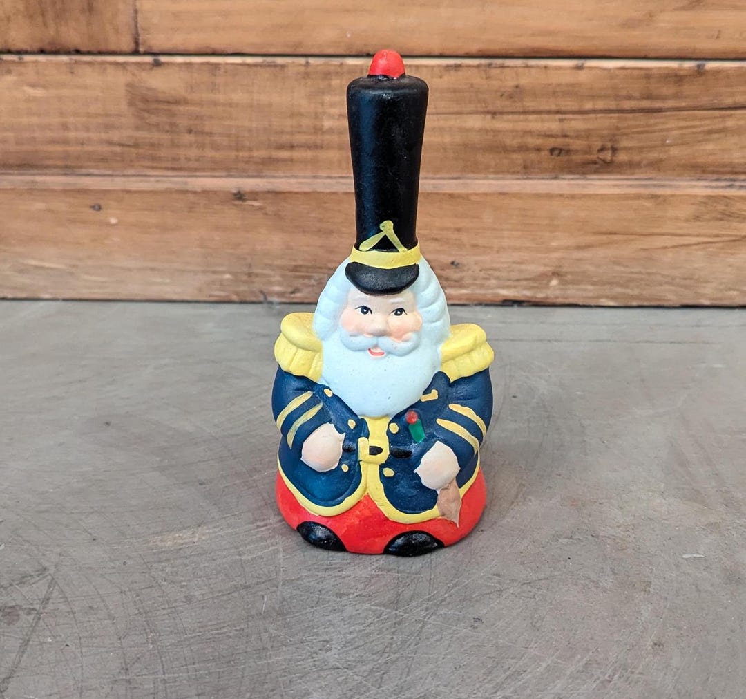 Ceramic Santa Claus Christmas Bell Vintage - Etsy