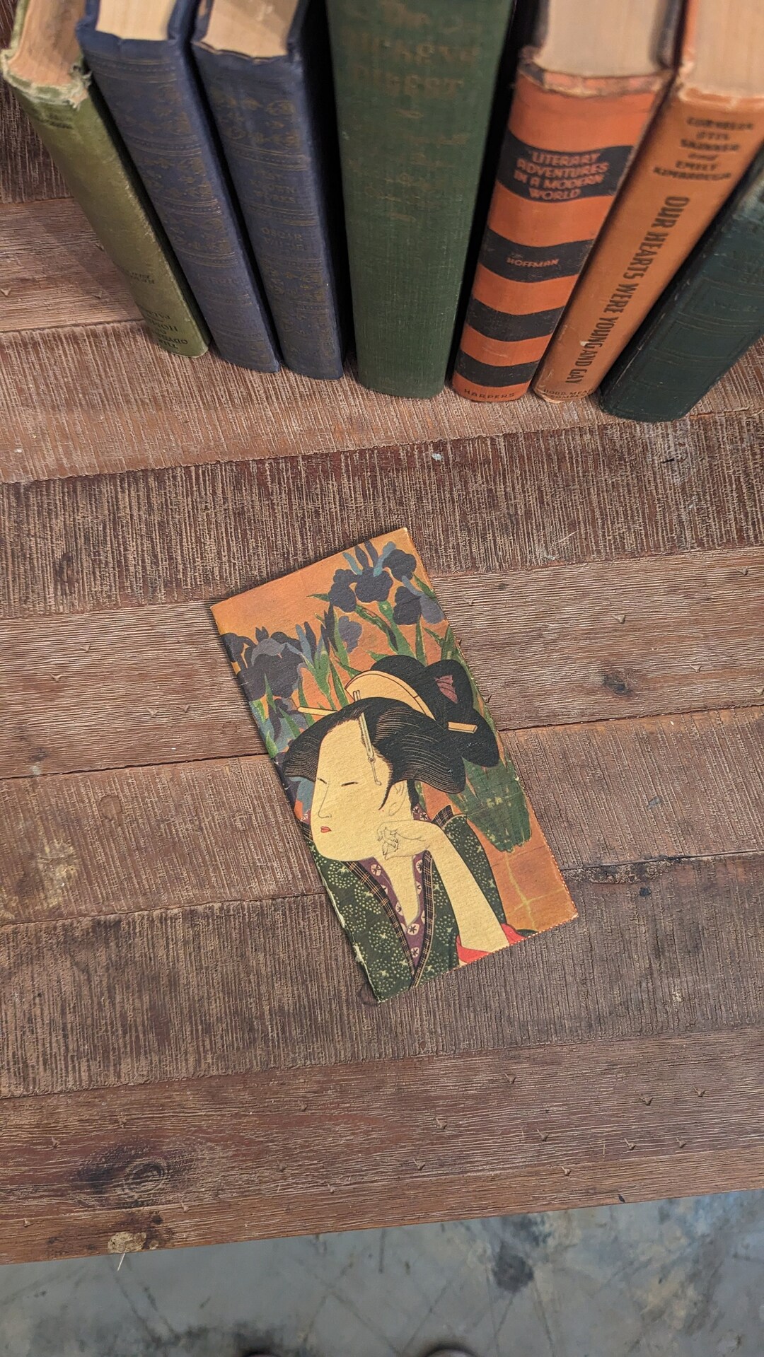 Vintage Japanese Double Pocket Paper Wallet-geisha and Iris - Etsy