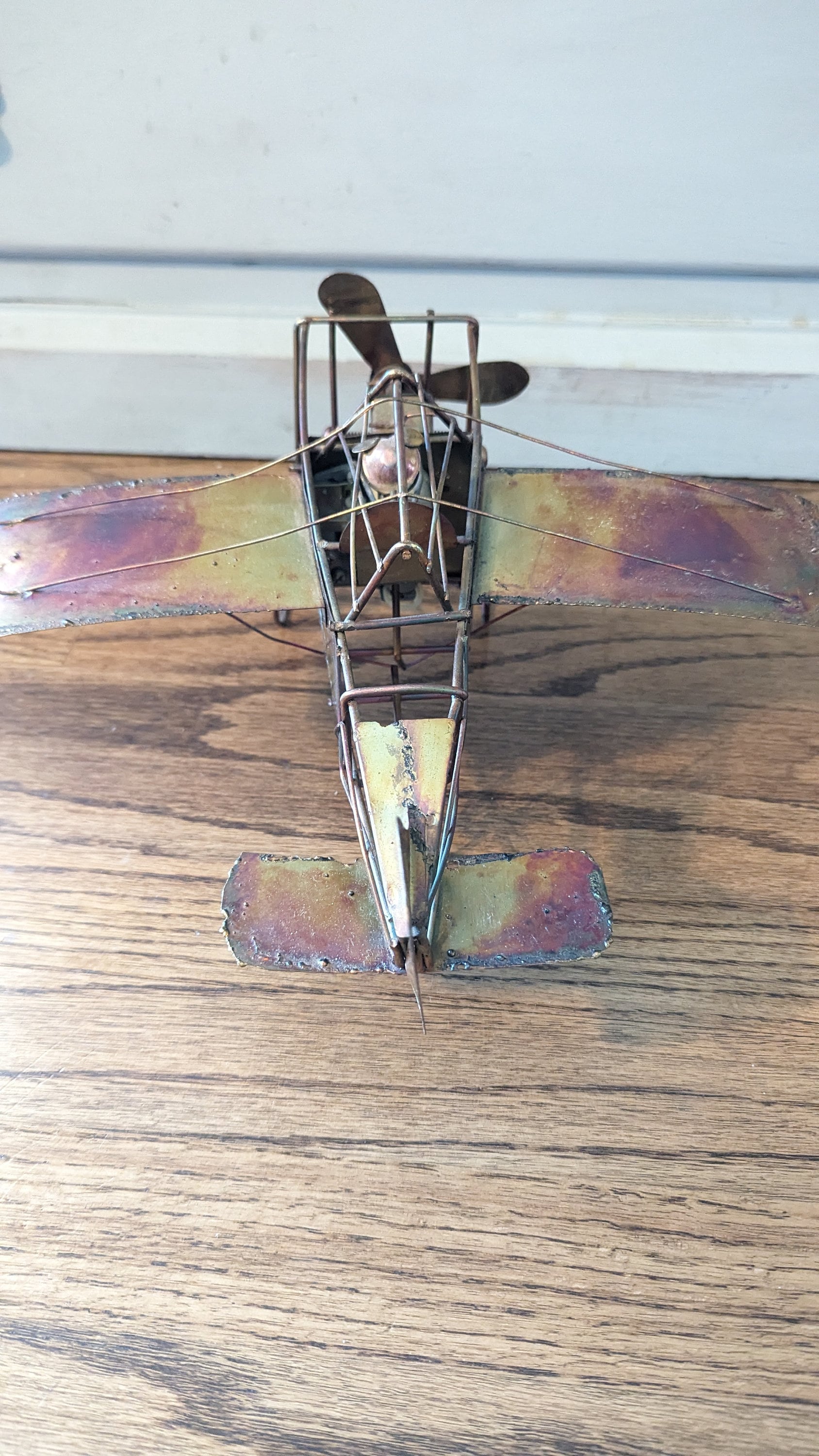 Vintage Style Copper/brass Airplane/bi-plane Figurine & Music Box - Etsy