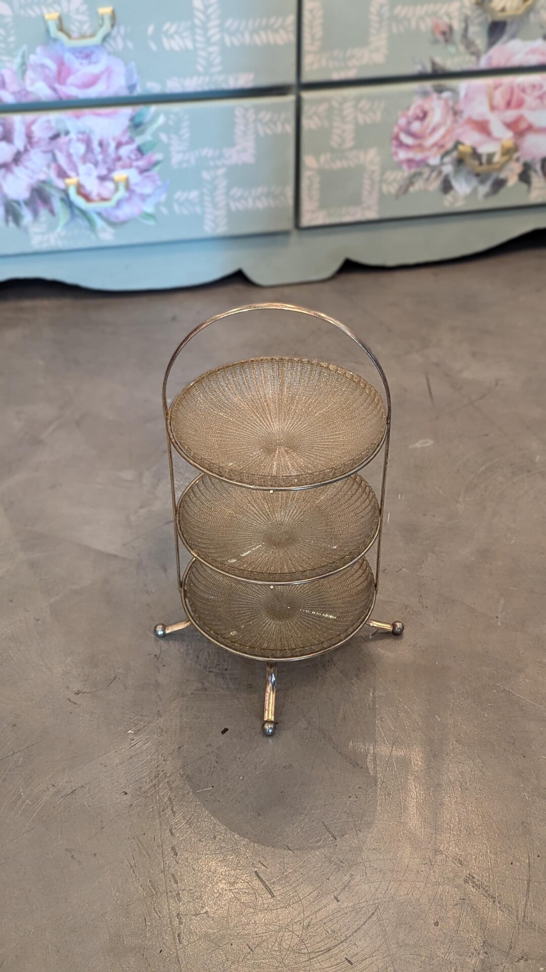 3 Tier Dessert Tray Mid-century-modern Gold - Etsy