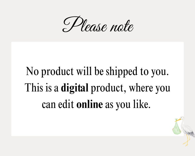 Editable Baby Shower Invitation Template | Stork Baby Shower Invite ...