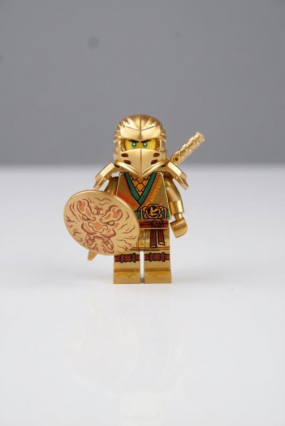 Golden Ninja Cole Figure | Earth Warrior Gold Statue | Strong Man ...