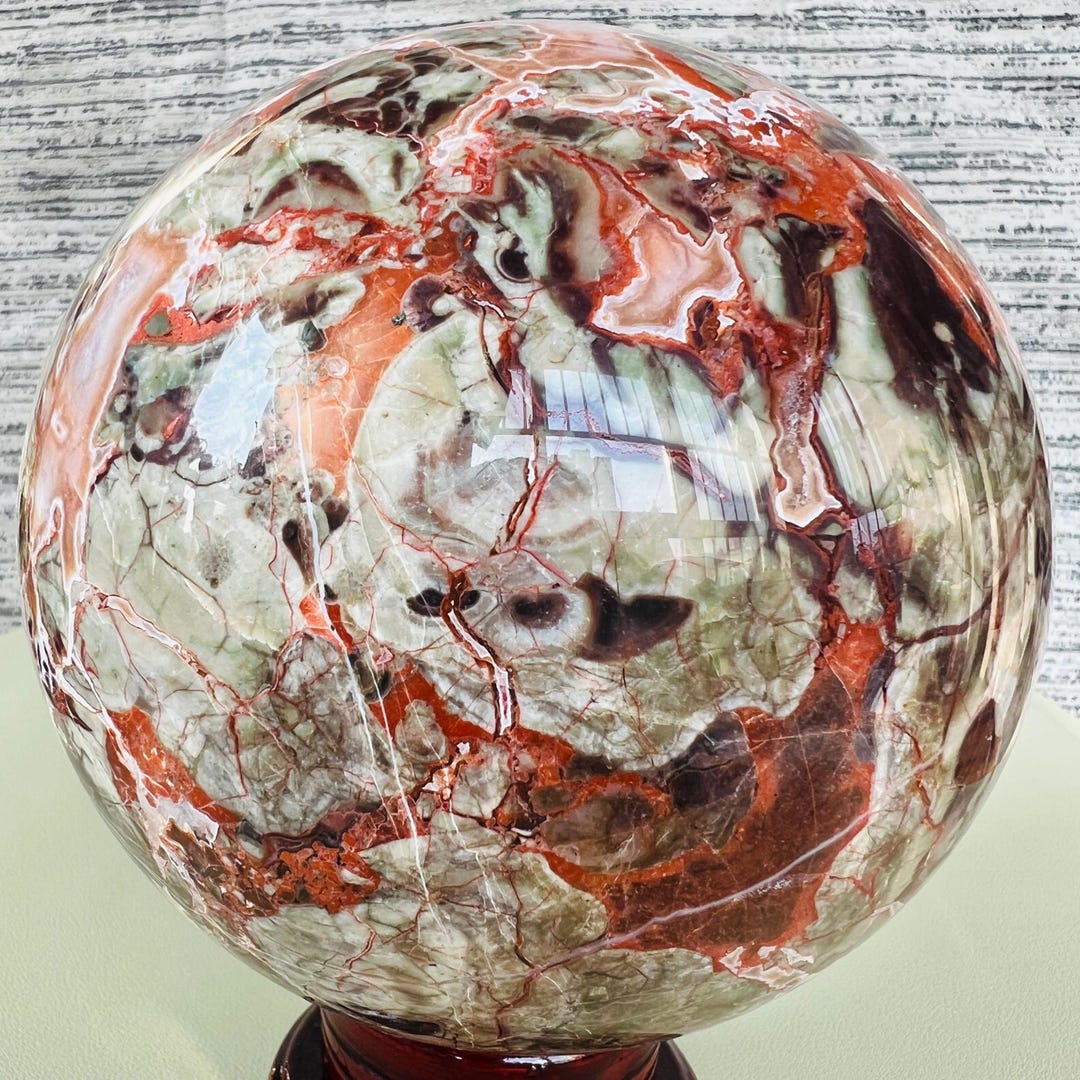 Natural and Artificial Polishing, Money Agate Spheres Healing 2957G - Etsy