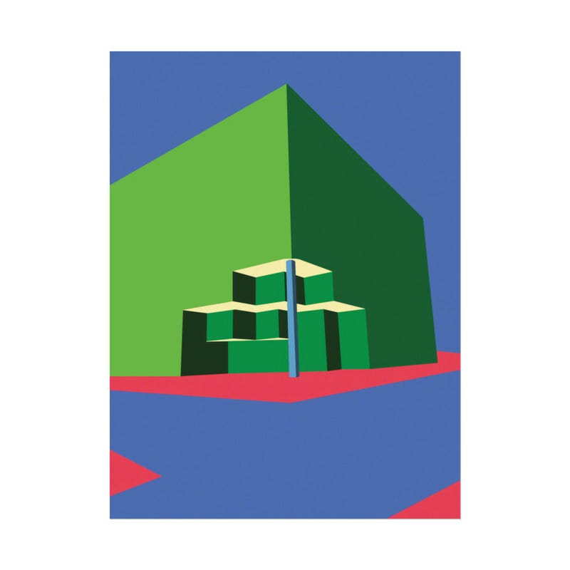 Abstract Building Poster - Etsy