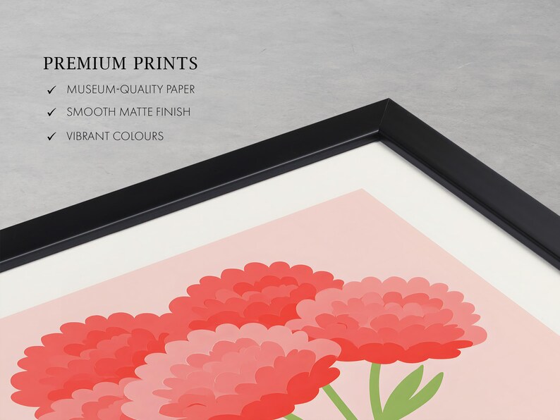 Pink Floral Vase Print, Modern Zebra Style Wall Art - Etsy