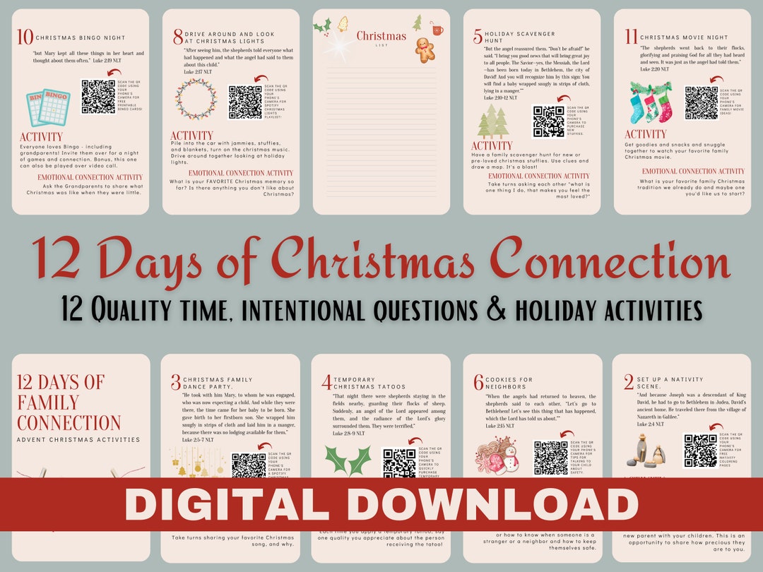 12 Days of Connection Christmas BUNDLE | 12 Intentional Questions ...