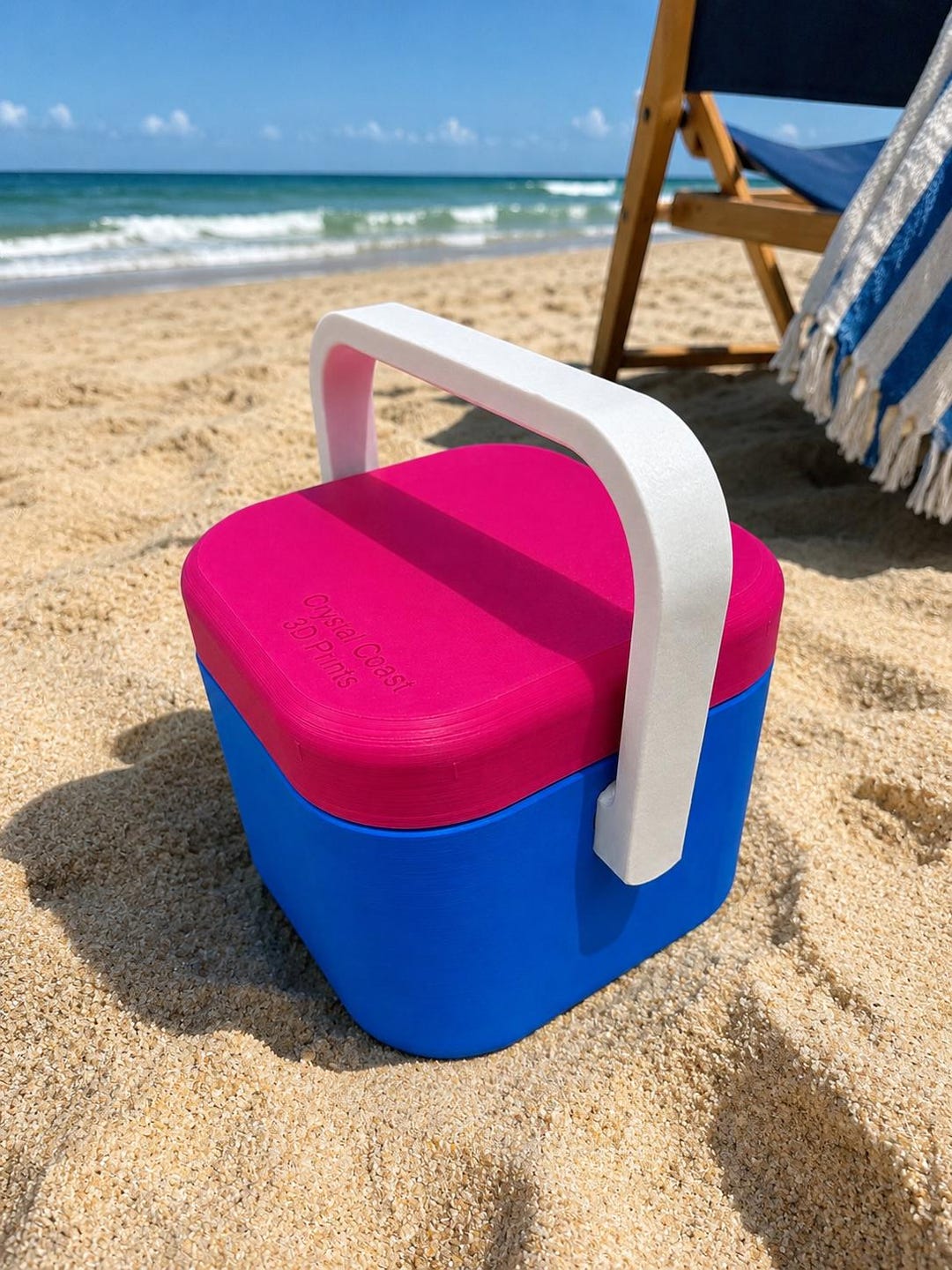 Retro 4-slim Can Cooler | 3D Printed Mini Drink Holder, Vintage Style ...