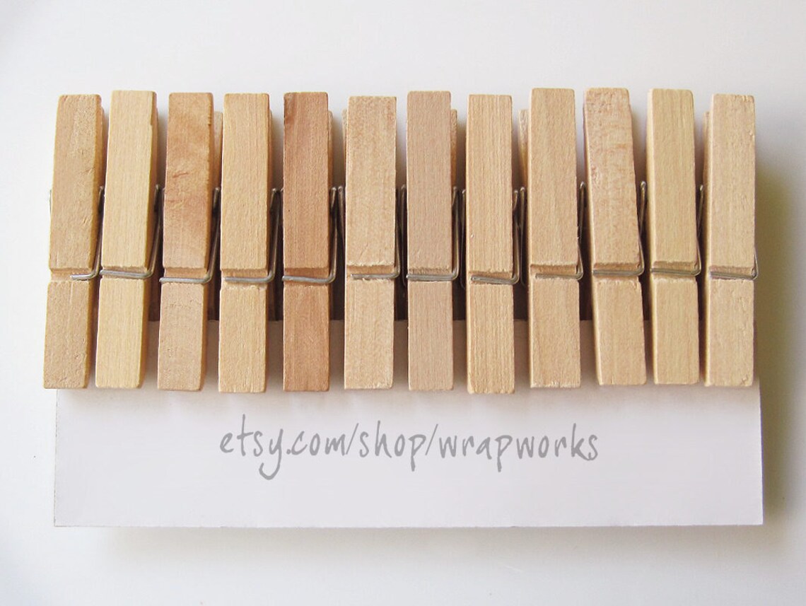 144 Small Wooden Clothes Pins 1 3/4 Size - Etsy
