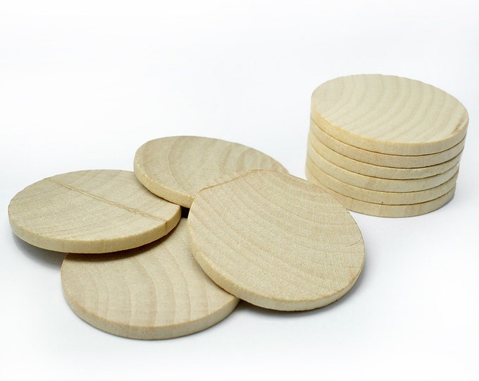 25 1.5 Inch 38mm Wood Round Circle Discs Wood Circle - Etsy