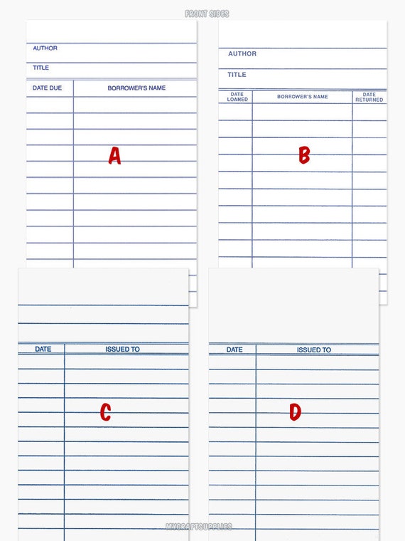 400 White Date Due Library Cards for Scrapbooking Save the | Etsy