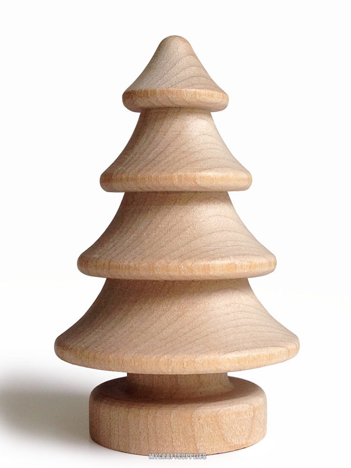 5 - 2.75 Inch Natural Wood Christmas Tree, Round Trees - Etsy