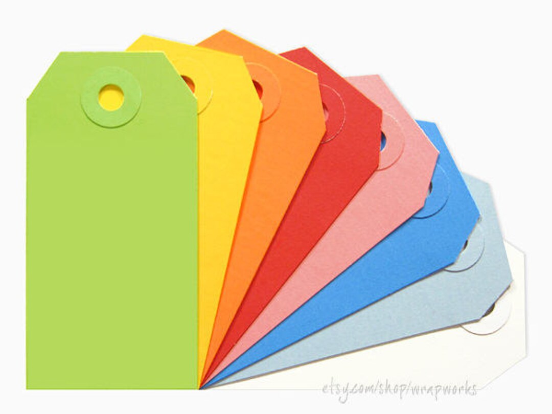 50 No. 2 Shipping Media Tags "small" (3 1/4 X 1 5/8 Inches) With ...