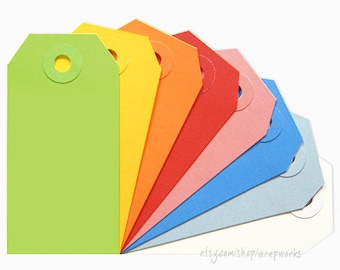 Mini Shipping Paper Tags Sixteen Colors Available 1.375 X - Etsy