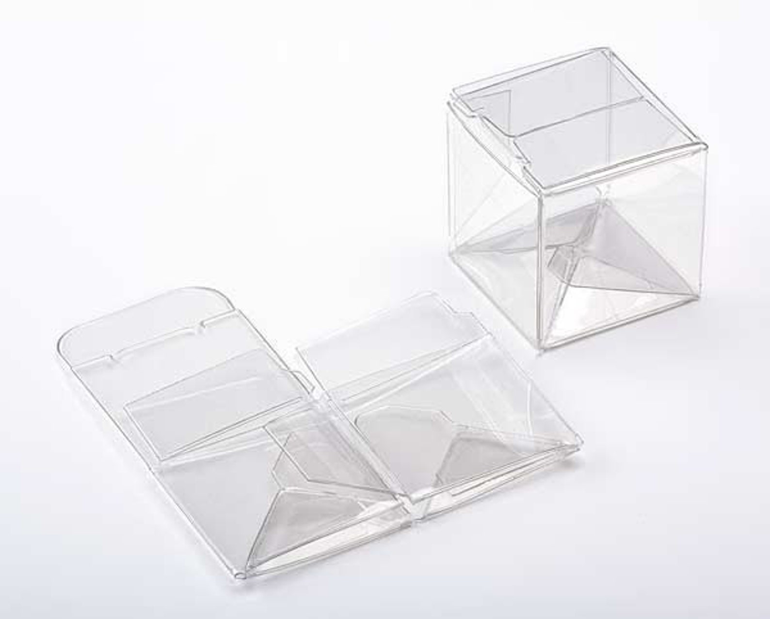 25 Premium Crystal Clear Mini CUBE Boxes 1 1/2 Inches Square for Gifts ...