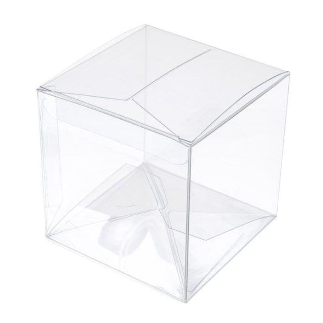 25 Premium Crystal Clear Small CUBE Boxes 2 Inches Square for Gifts ...