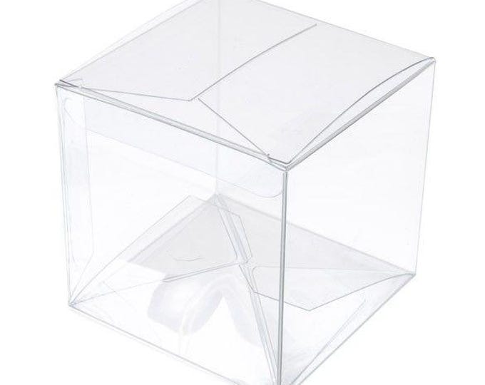 25 Premium Crystal Clear Small CUBE Boxes 2 Inches Square for Gifts ...