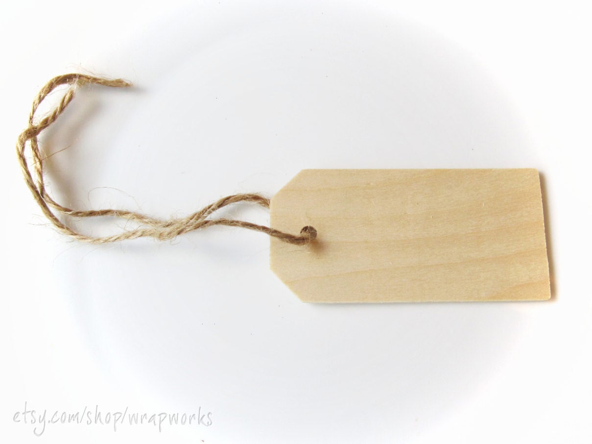 25 Natural Wood Gift Price Tags 3 1/4 Inches Tall and 1 5/8 - Etsy