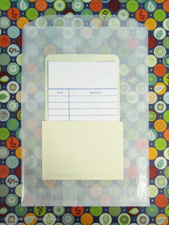 150 Library Card Pockets With Self Adhesive Backs AND 150 | Etsy