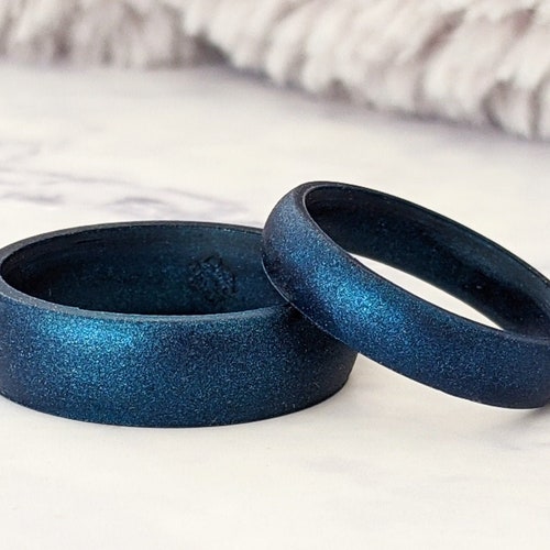 Sapphire Blue Silicone Ring Men Women Safe Flexible - Etsy
