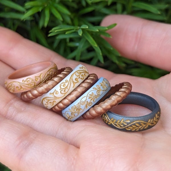 Filigree Silicone Ring Women - Etsy