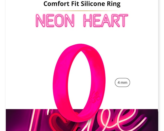 Neon Bright Orange Silicone Ring for Women Breathable Rubber | Etsy