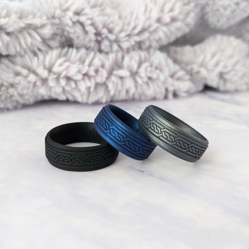 Custom Engraved Silicone Ring for Men Personalized Silicone - Etsy