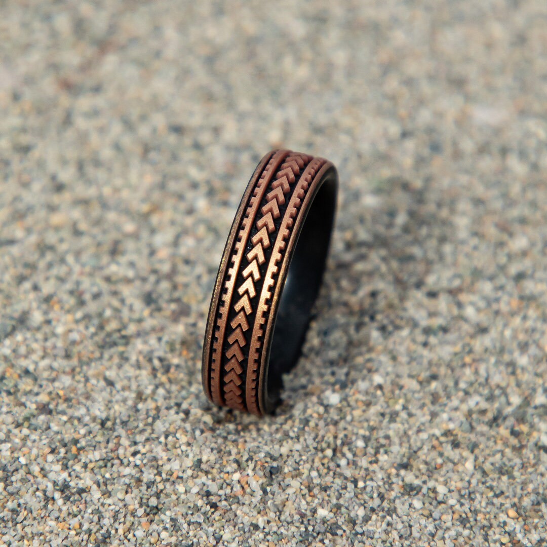 Warrior of Courage Silicone Ring - Personalized Wedding Ring Men ...