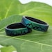 Forest or Mountain Silicone Ring in Iridescent Green or Blue Dual Layer ...