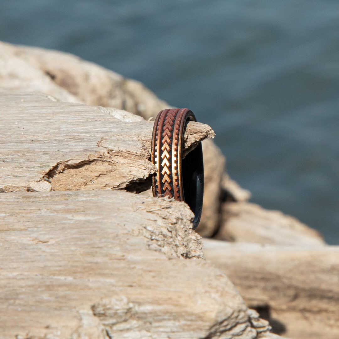 Warrior of Courage Silicone Ring - Personalized Wedding Ring Men ...