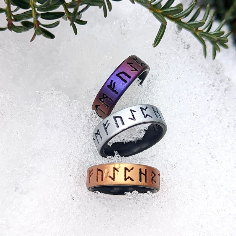 Rune Wedding Ring - Etsy