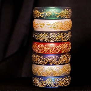 Dragon Silicone Ring - Breathable Comfort Fit 6mm Band, in Red, Purple ...