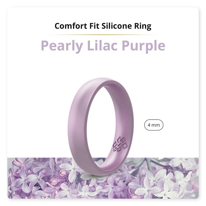 Lavender Purple Silicone Ring for Women Pastel Lilac - Etsy
